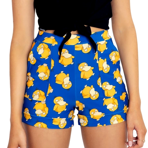 Blackmilk | Shorts | Nwot Blackmilk Pokemon Psyduck Cuffed Shorts ...